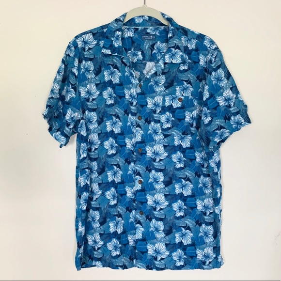 Caribbean Joe | Shirts | Caribbean Joe Hawaiian Tropical Flower Short ...